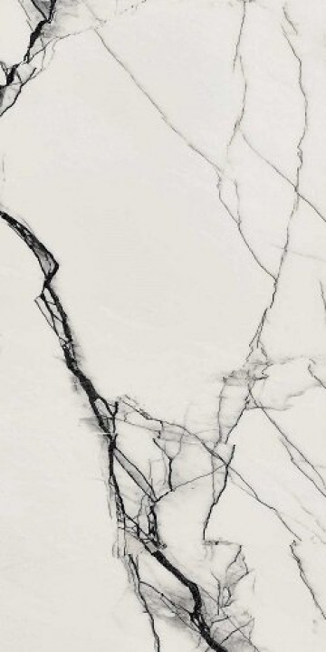 Керамогранит Floor Gres 120x60 B/W_MARBLE BREACH HIGH-GLOSSY RET 766402 глянцевая белый мрамор ...